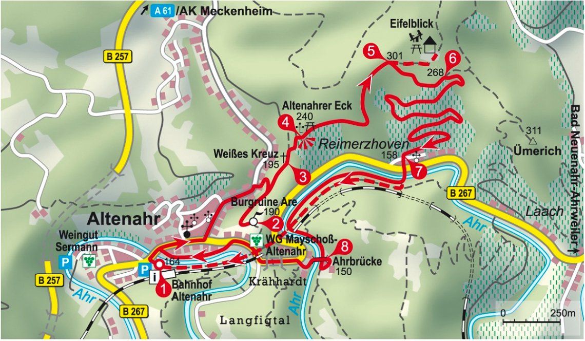 Rundwanderung im Ahrtal ab Altenahr - FREEONTOUR